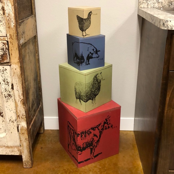 Other | Decorativestorage Farm Animal Nesting Boxes | Poshmark